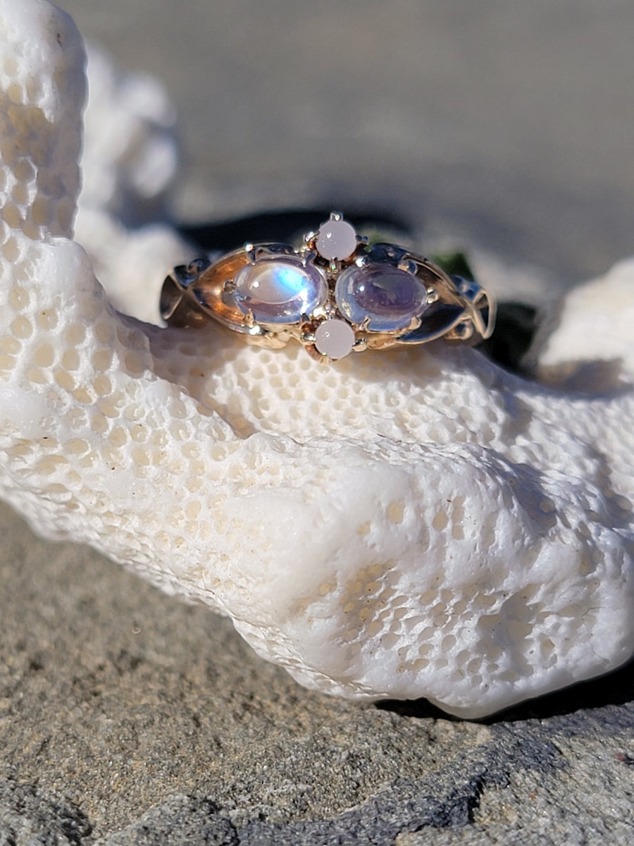 10k gold Victorian Moonstone ring – Rambling Rose