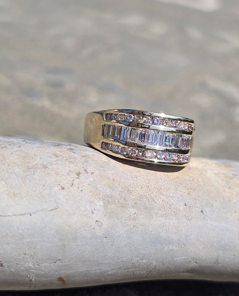 14k gold 43 diamond estate band ring – Rambling Rose